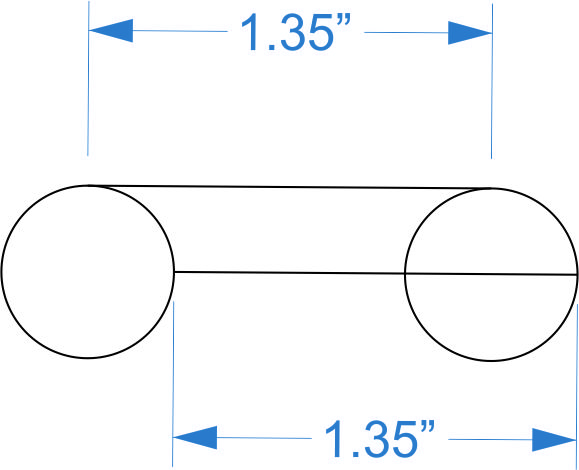 Center Between Two Holes